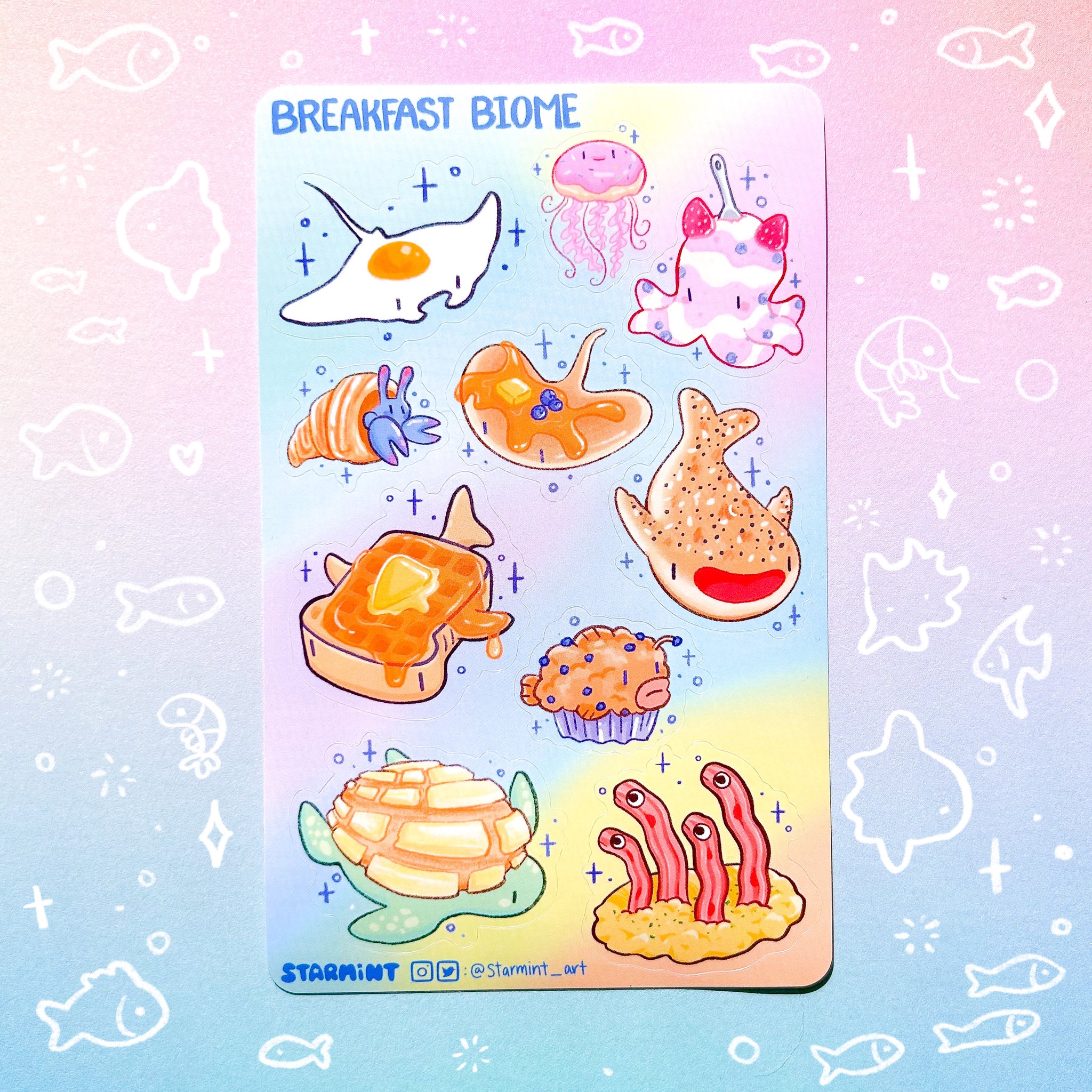 Breakfast Biome Waterproof Sticker Sheet – Starmint Art