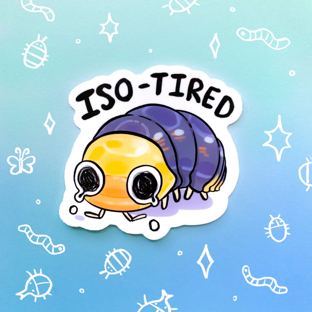 Iso-Tired Rubber Ducky Glossy Waterproof Vinyl Sticker – Starmint Art