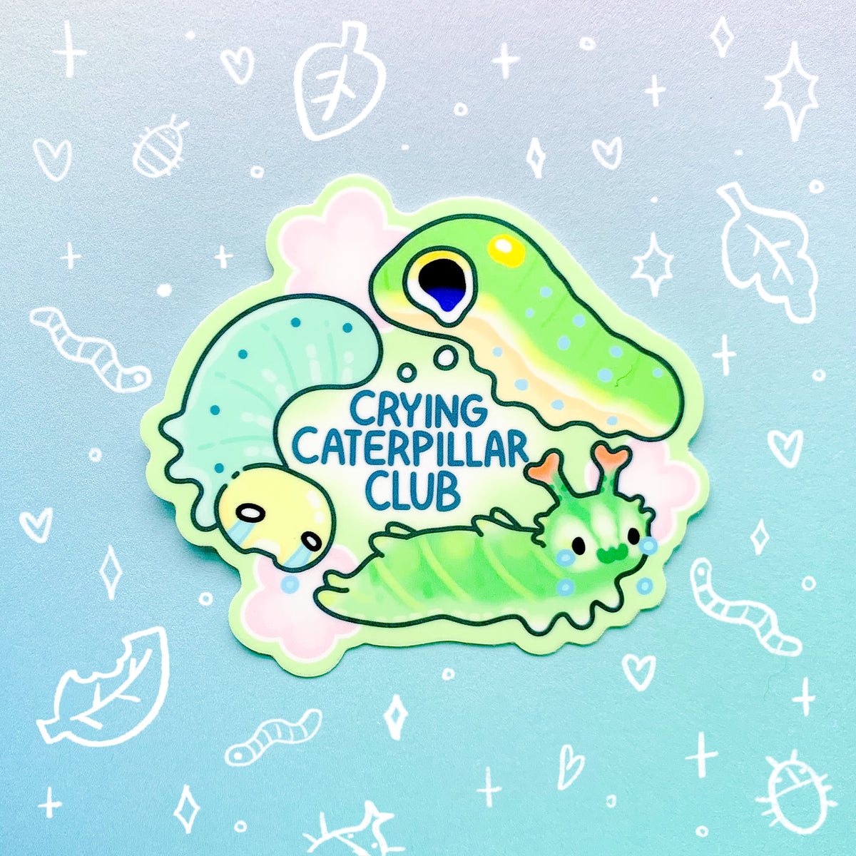 Crying Caterpillar Club Glossy Waterproof Sticker – Starmint Art