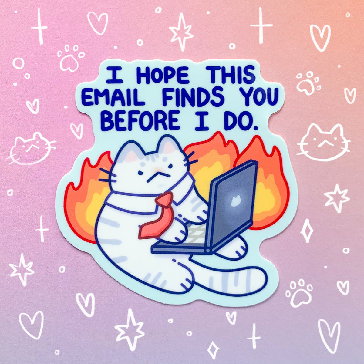 "I Hope This Email Finds You..." Glossy Waterproof Sticker – Starmint Art