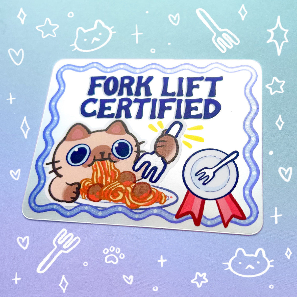 Fork Lift Certified Matte Holographic Waterproof Vinyl Sticker ...