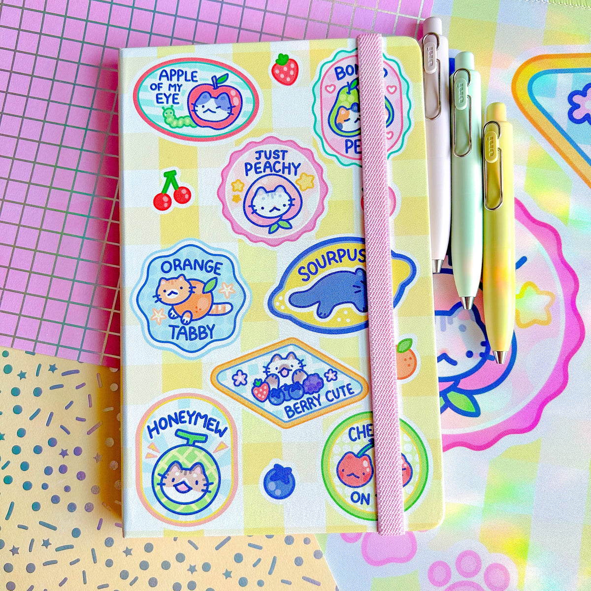 Fruit Kitty Committee Hardcover A5 Sketchbook – Starmint Art