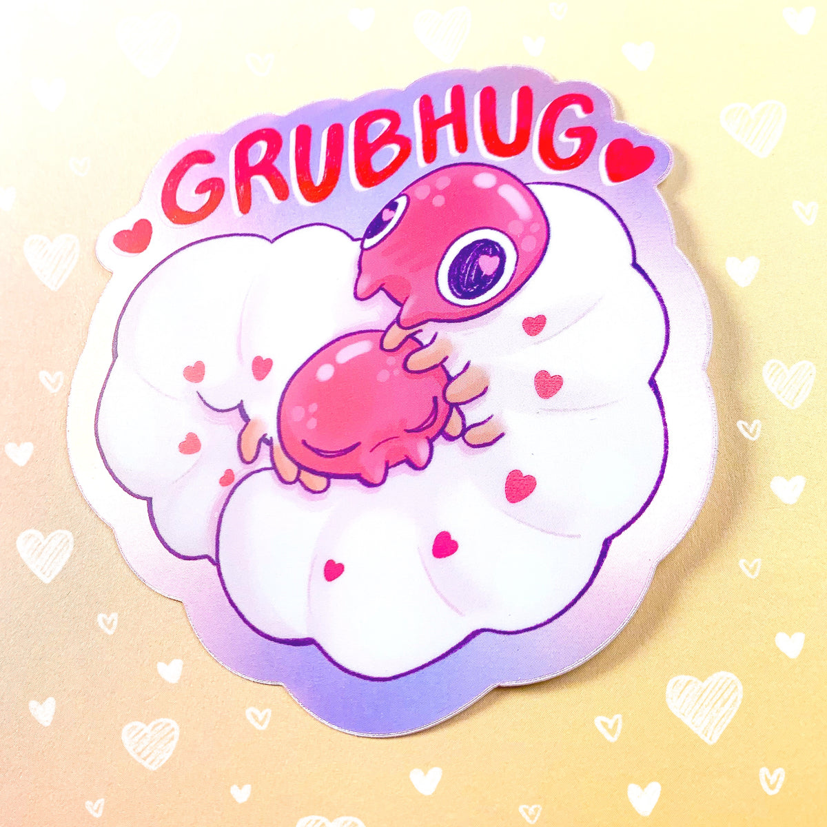 Grub Hug Matte Holographic Waterproof Vinyl Sticker – Starmint Art