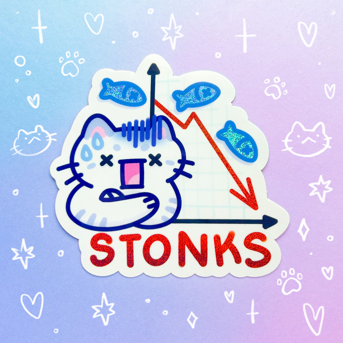 STOCKS Holographic Waterproof Vinyl Sticker – Starmint Art