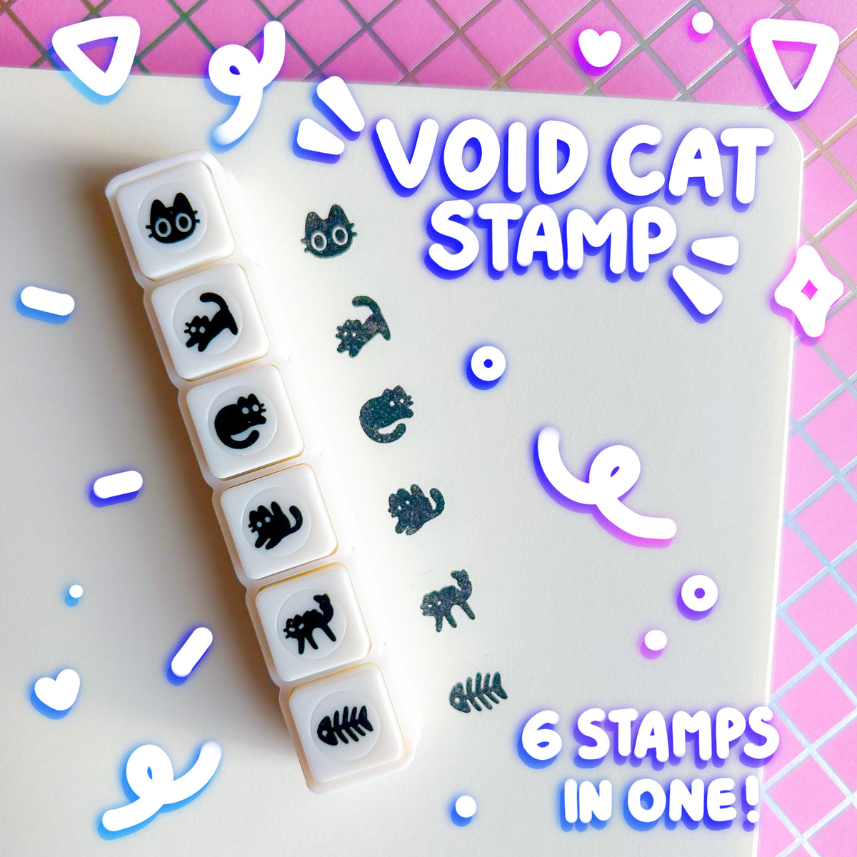 Void Cat Stamp Pre-Inked Stamp Set – Starmint Art