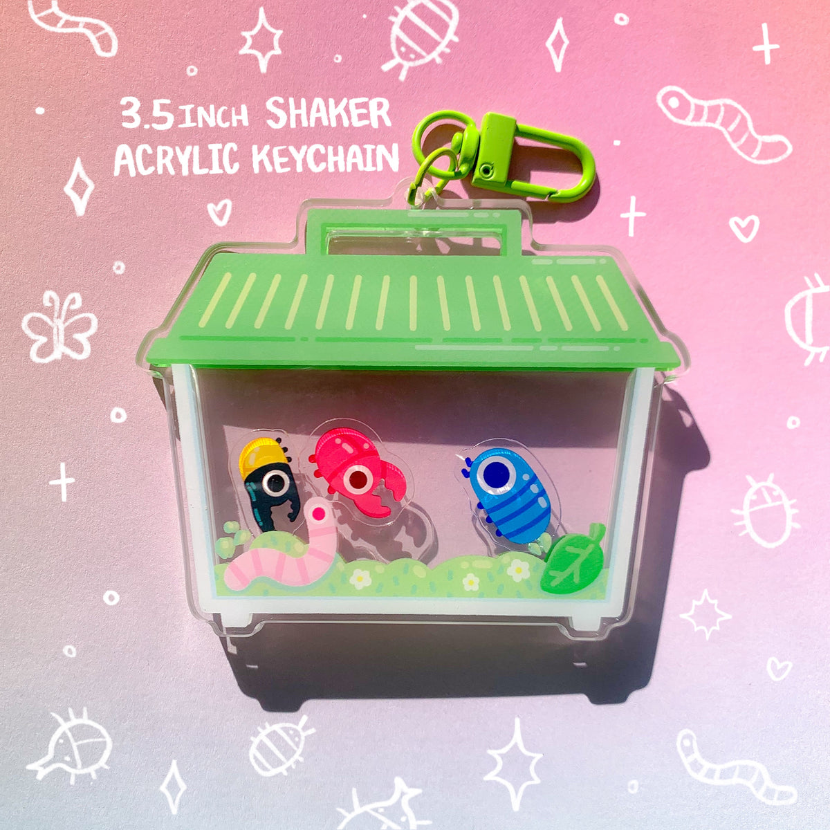 Bug Keeper 3.5 Inch Shaker Acrylic Charm – Starmint Art