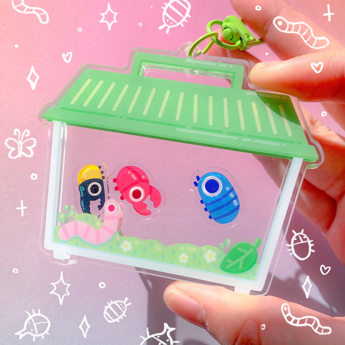 Bug Keeper 3.5 Inch Shaker Acrylic Charm – Starmint Art