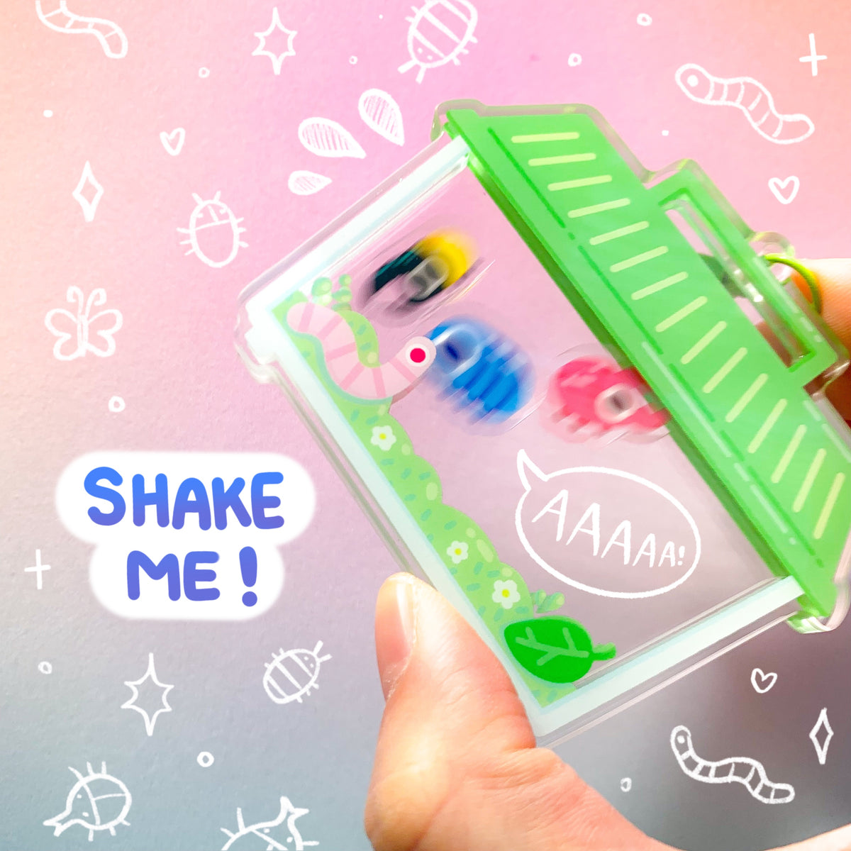 Bug Keeper 3.5 Inch Shaker Acrylic Charm – Starmint Art