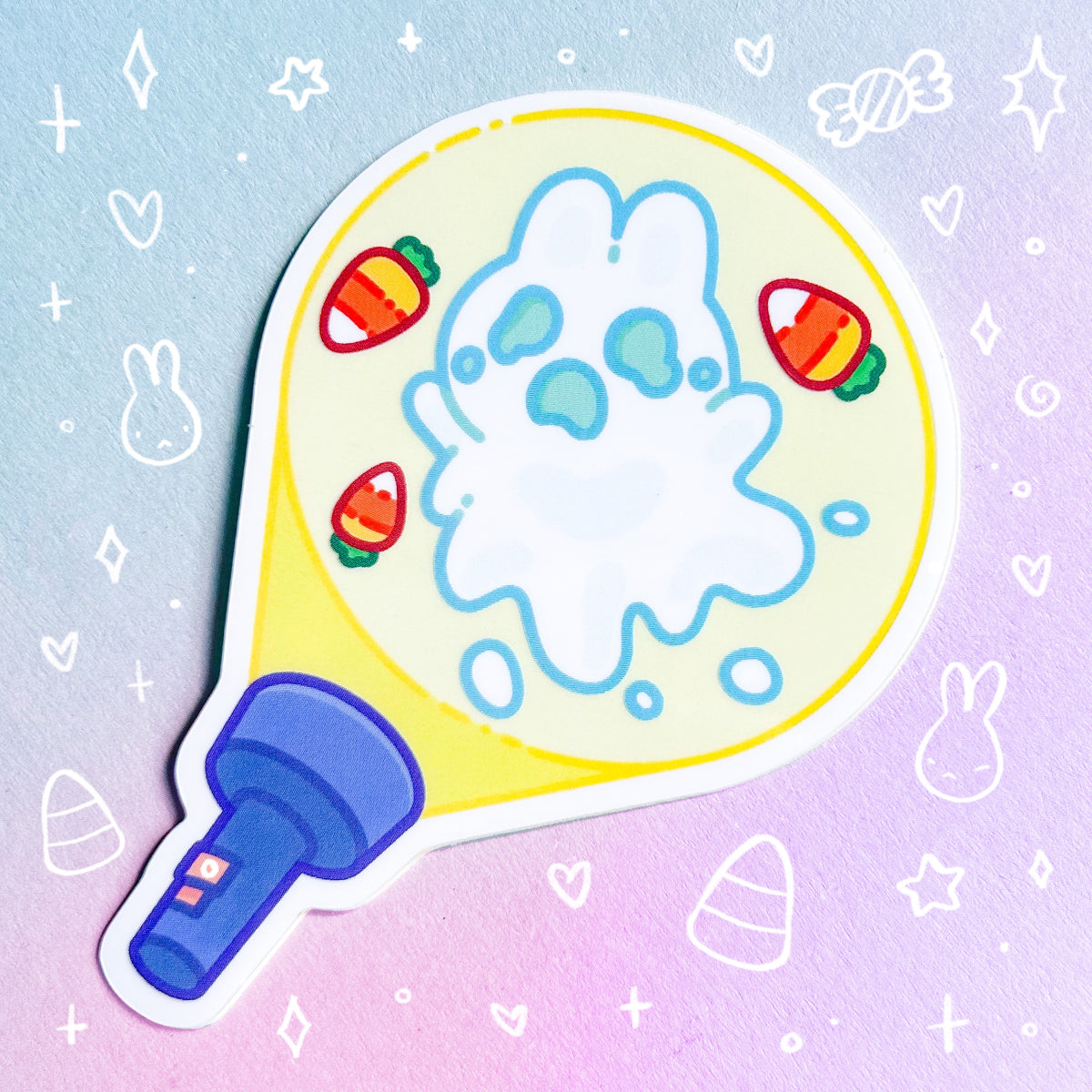 Ghost Bunny Clear Waterproof Vinyl Sticker – Starmint Art