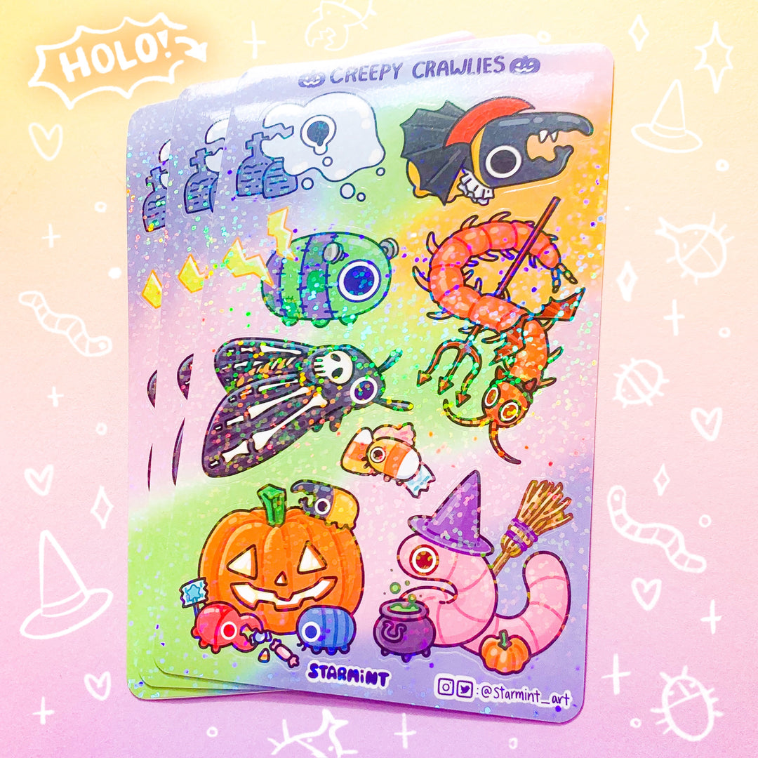 Creepy Crawlies Waterproof Sticker Sheet – Starmint Art