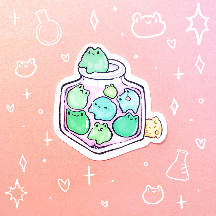 Froggy Potion Waterproof Vinyl Sticker – Starmint Art