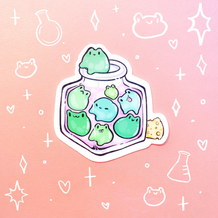 Froggy Potion Waterproof Vinyl Sticker – Starmint Art