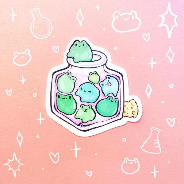 Froggy Potion Waterproof Vinyl Sticker – Starmint Art
