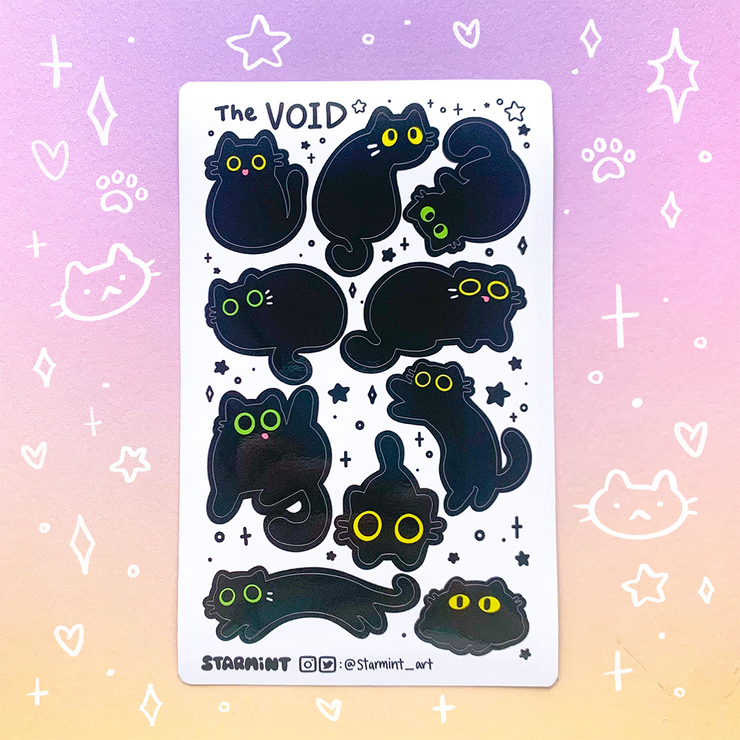 Void Waterproof Sticker Sheets – Starmint Art