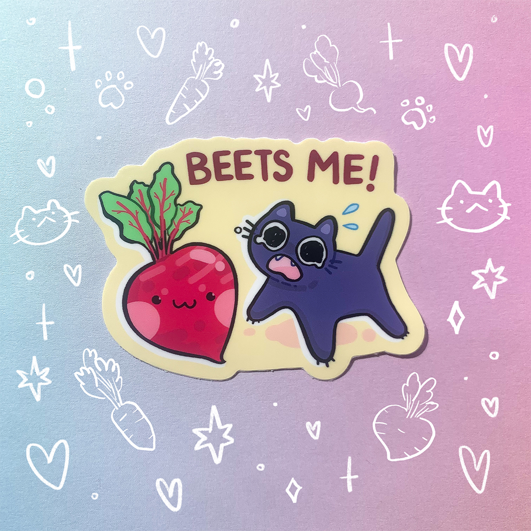 Beets Me! Glossy Waterproof Sticker – Starmint Art